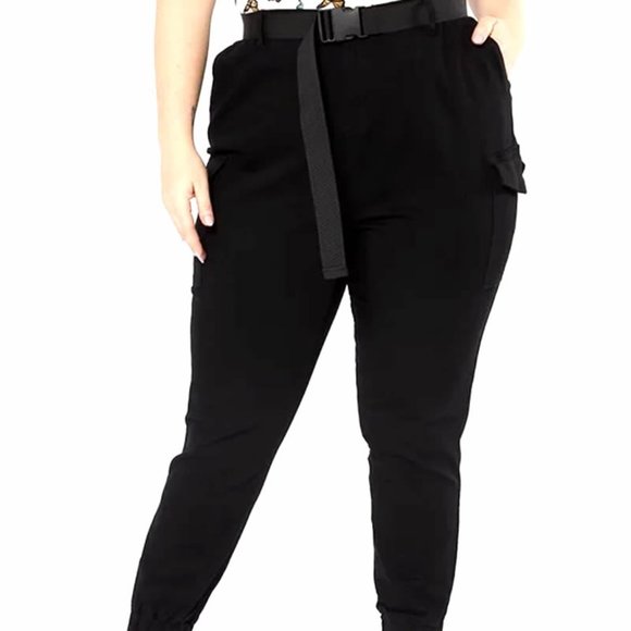 Bae City | Pants & Jumpsuits | Bae City Elastic Waist Stretch Utility ...